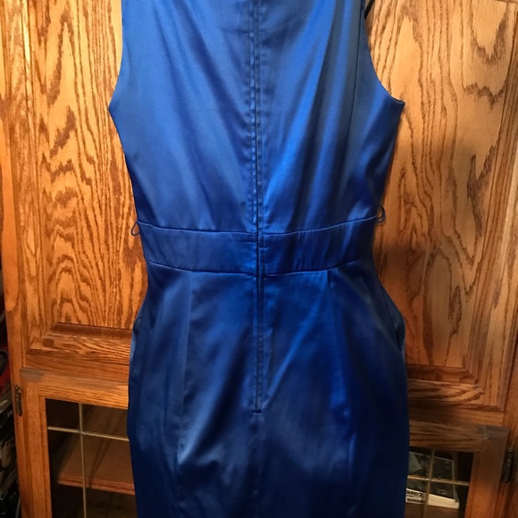 BCX | Dresses | Royal Blue Satin Slim Fitting Dress | Poshmark